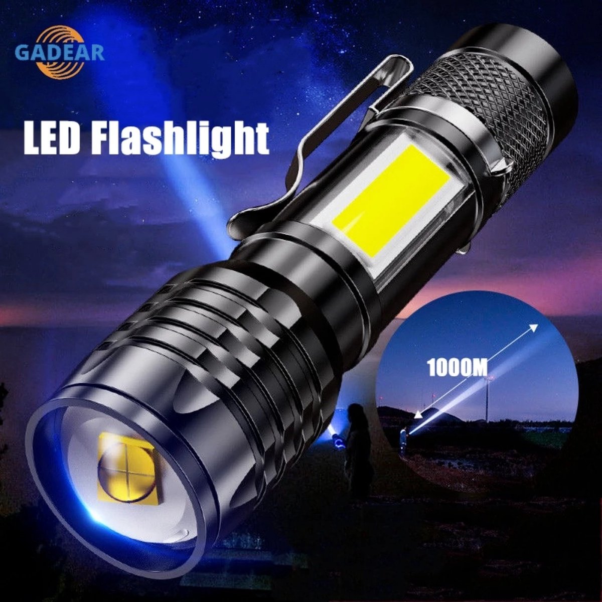 Zaklamp - Mini Zaklamp - Led - Oplaadbare Zaklamp - Usb Opladen - High ...