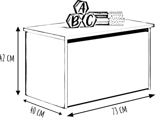 DARIA box voor speelgoed met kindergrafiek - Trein | bol