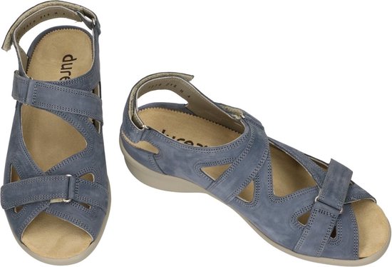 Durea -Dames - blauw - sandalen - maat 38.5 | bol.com