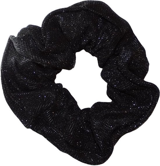 Scrunchie Haarelastiek Glitter Zwart | bol.com