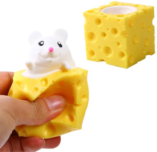 16 stuks Stretchy Pop-up Kaas Muis - Squeeze Cheese Mouse Fidget Toys ...