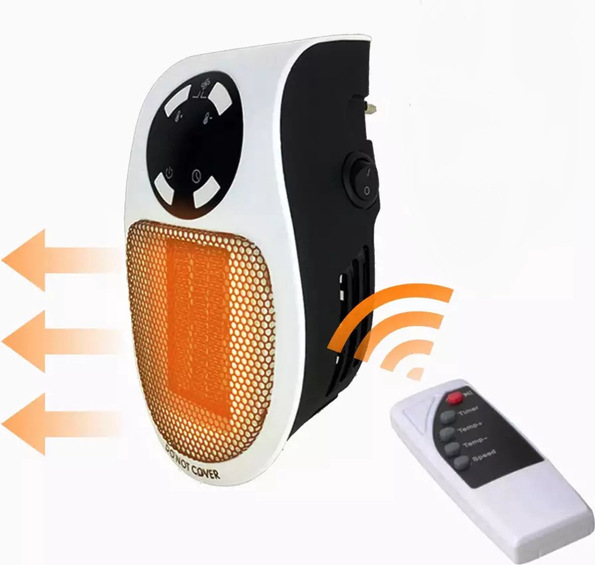 Haus Solutions Stopcontact verwarming 500W – Mini heater – Keramische ...