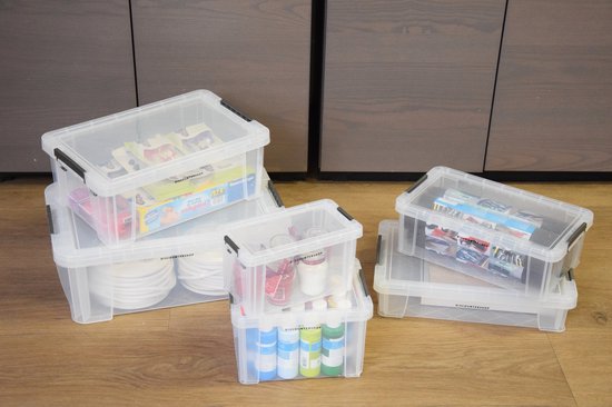 6-Delige Opbergboxenset – Multifunctionele Opbergbakken – Stapelbare ...