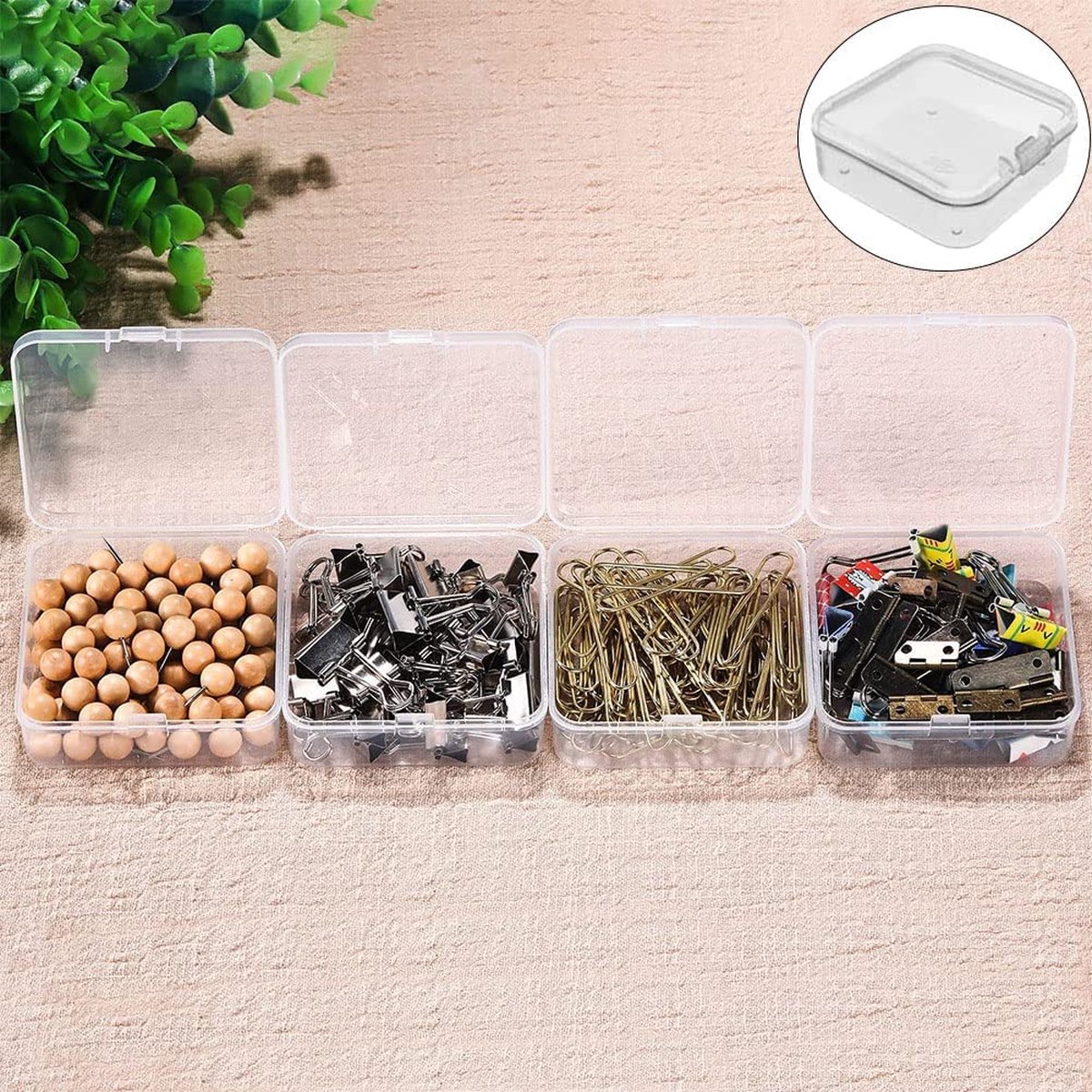 Opbergdozen kleine doos, 20 stuks transparante opbergdozen klein ...