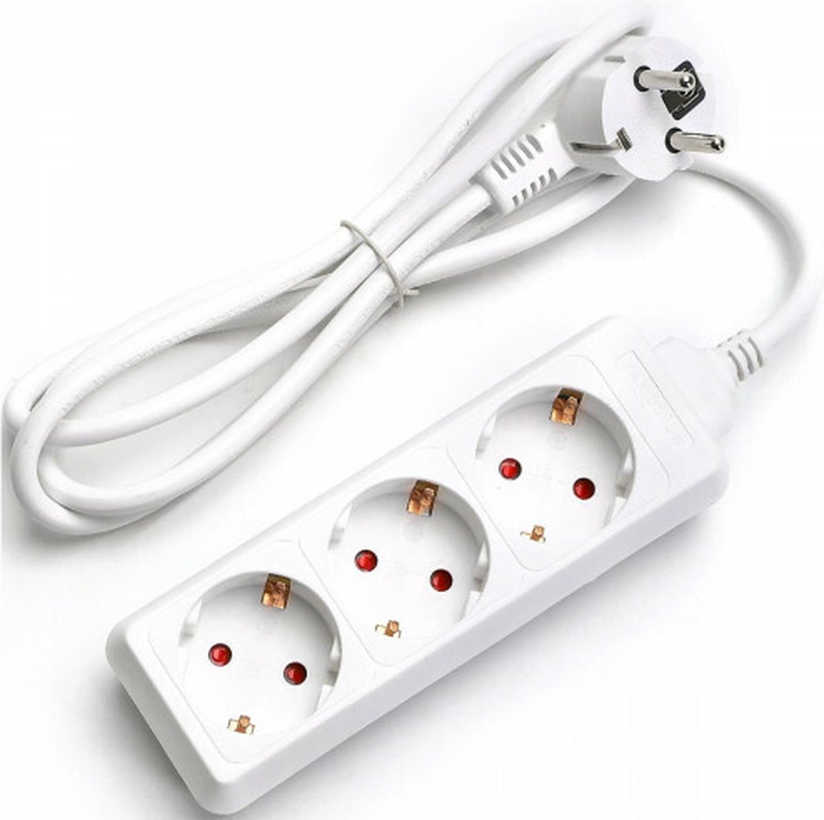 Verlengsnoer - Stekkerdoos - 3-voudig - 1,5M - Geaard 3x1,5 mm² - 2500W ...