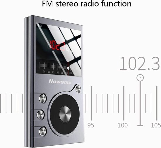Professionele Hifi Dac mp3 speler 8GB + 64GB SD-kaart C6 -Zilver | bol