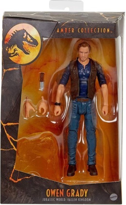 Jurassic World Mattel Amber Collection Owen Grady dinosaurusfiguur ...