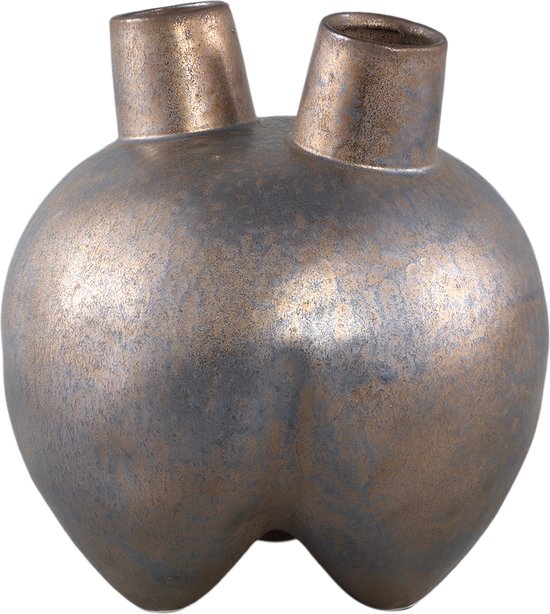 PTMD Susana Bronze ceramic pot two holes round M | bol