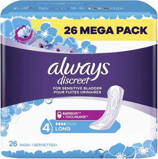 Always Discreet 4 Long (2 x 26 stuks) | bol