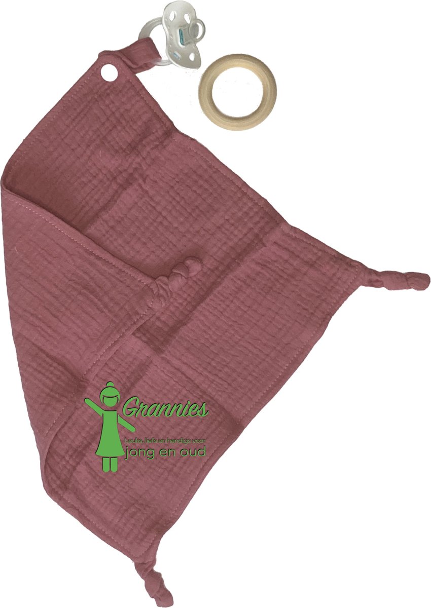 Grannies - Cuddle - Speendoek - Heerlijke Baby Knuffel Doek met houten ...