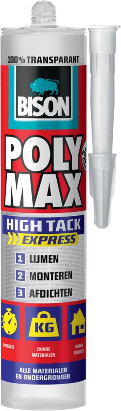 Bison PolyMax High Tack Express 300 gram - Transparant | bol.com