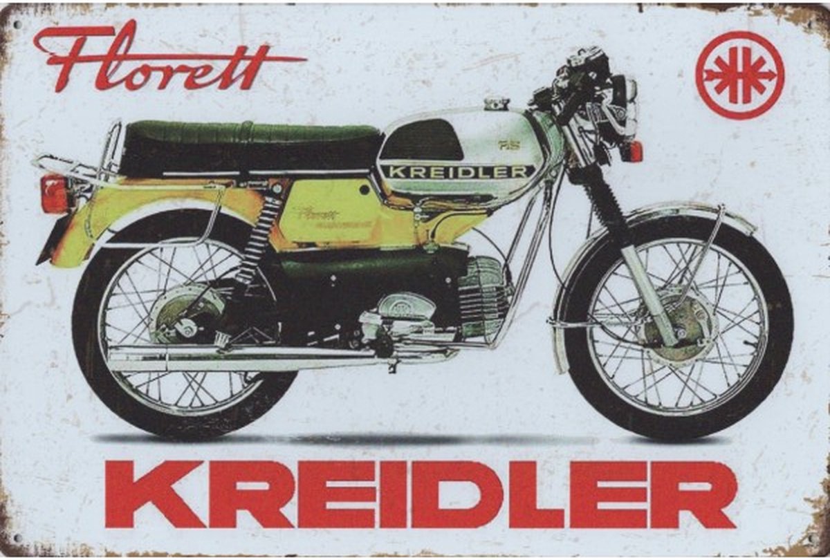 Wandbord Transport Motor Brommer - Kreidler Florett | bol