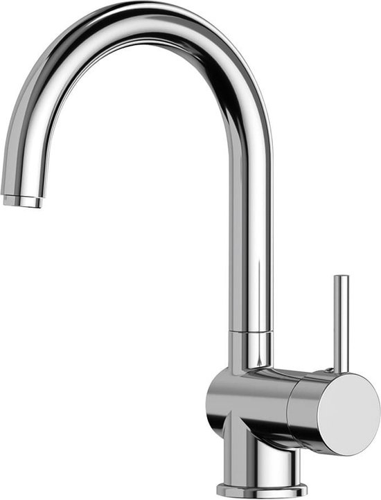 EDM Moderne Keukenkraan Eengreeps Hoge Uitloop Chroom 5,7x11,3x31cm - Mengkraan -... | bol