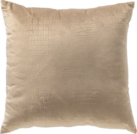 Dutch Decor CROCO - Kussenhoes 40x40 cm – subtiele kroko print - Pumice ...