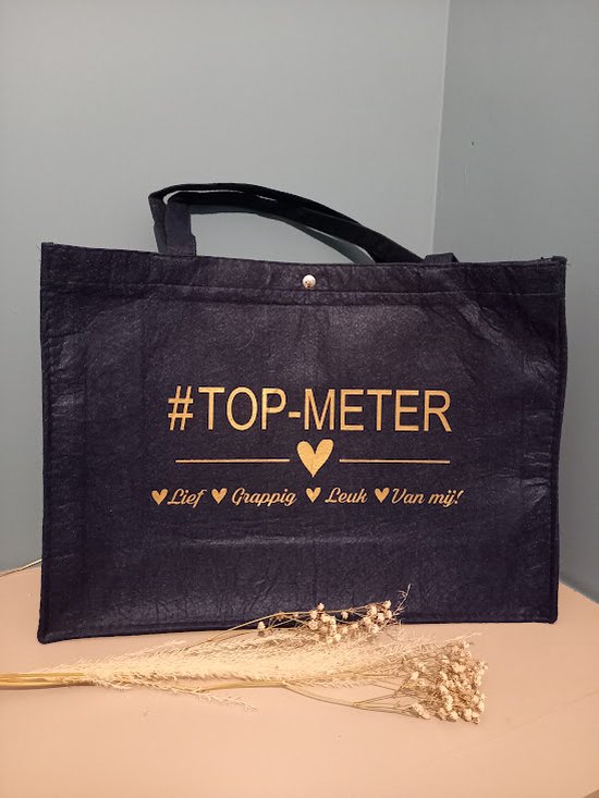 Shopper Top Meter - Blauw/goud | bol