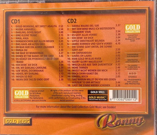 Gold Collection, Ronny | Muziek | bol