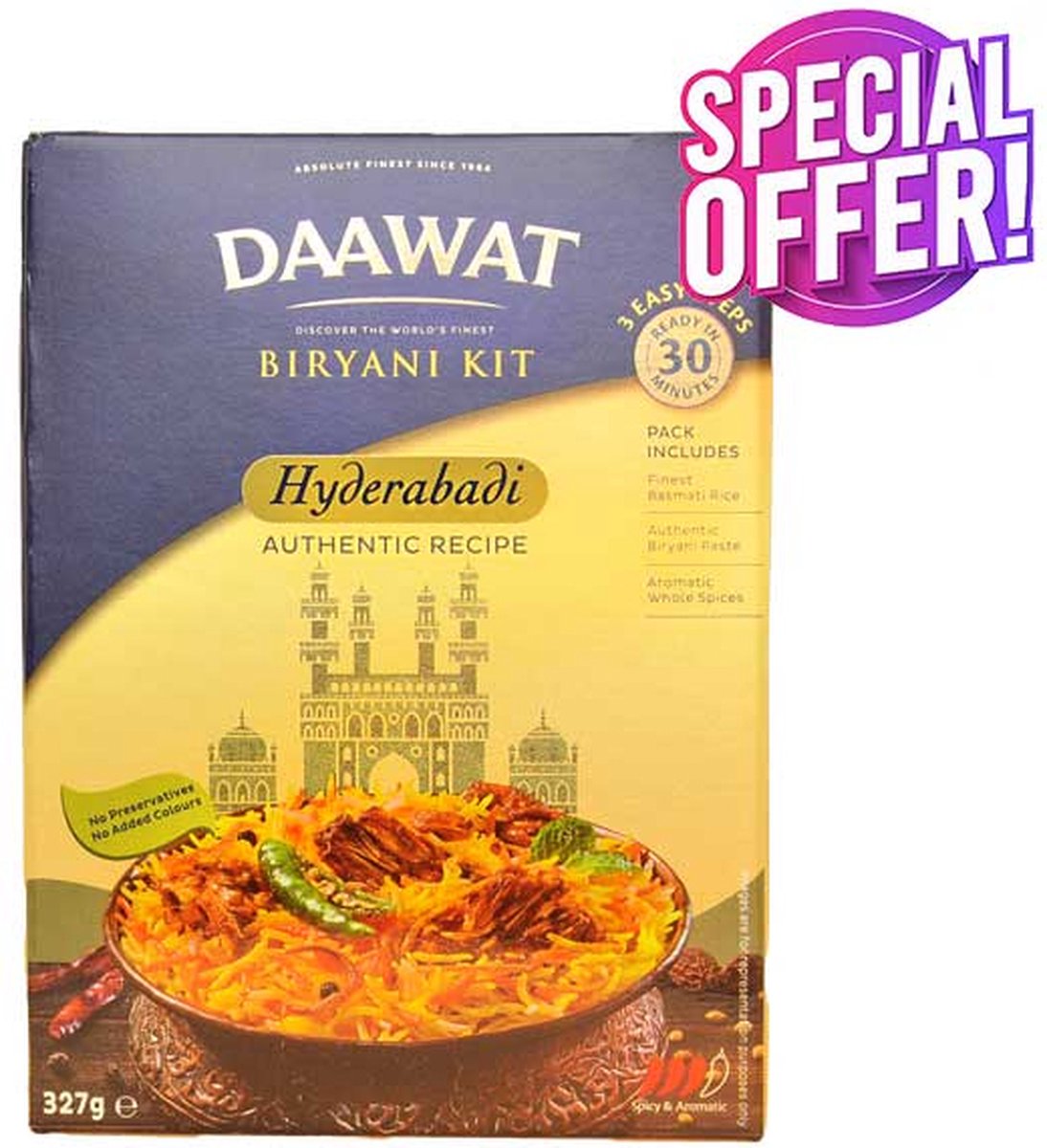 Daawat Hyderabadi Biryani Maaltijdpakketten (3x327g) | bol