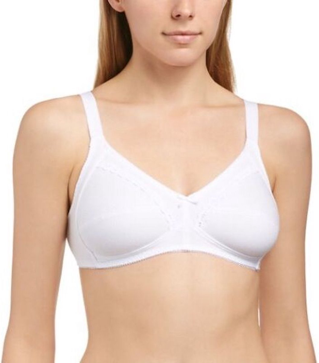 Naturana katoenen soft BH zonder beugels maat 85A wit | bol