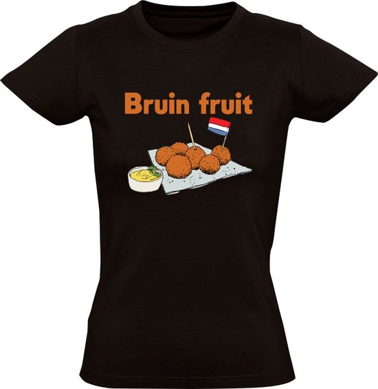 Bruin Fruit - Bitterballen Dames T-shirt | eten | bitterbal | snack ...