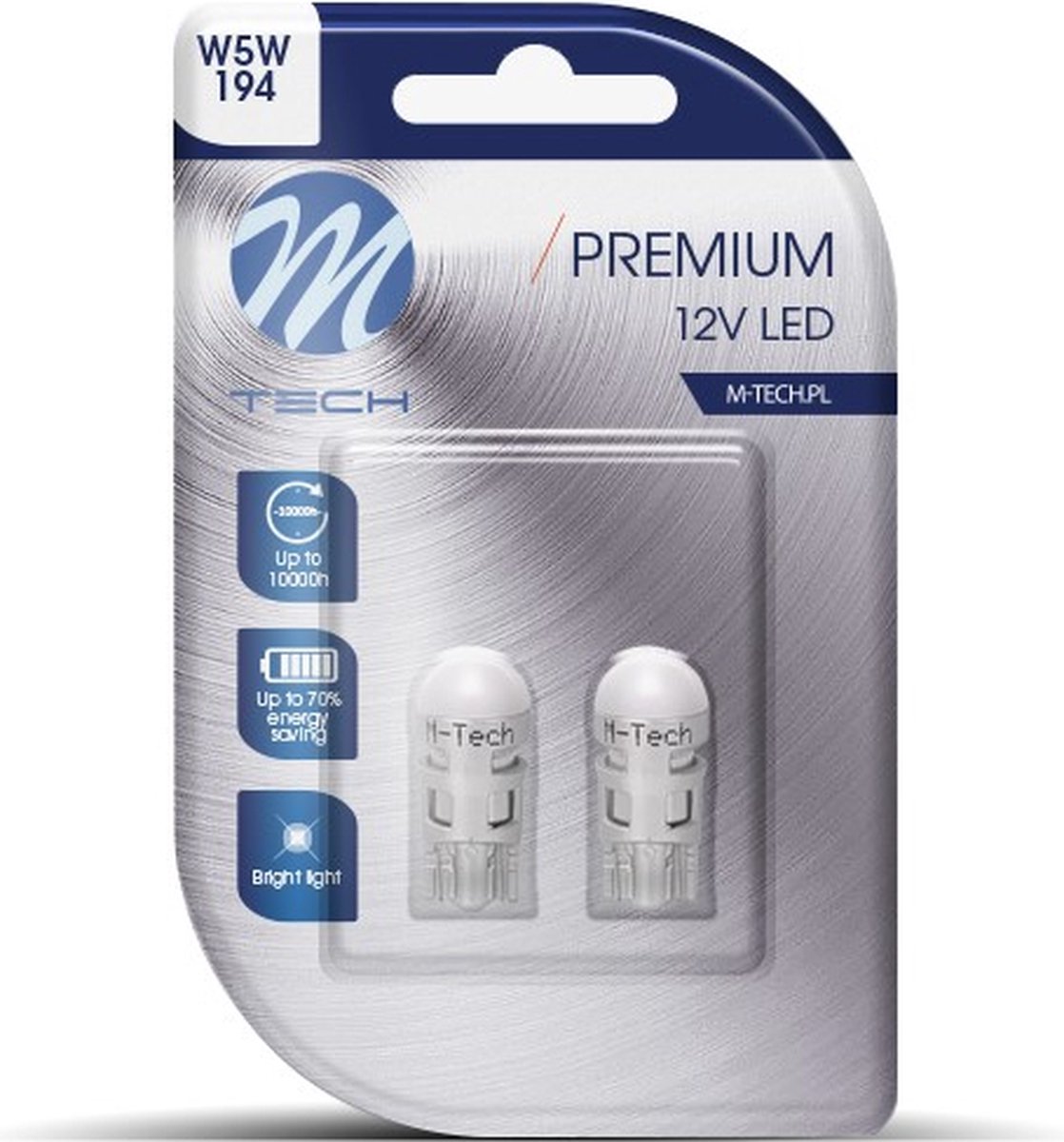 M-Tech LED W5W 12V - Premium - 1x Led diode - Geel - Set | bol.com