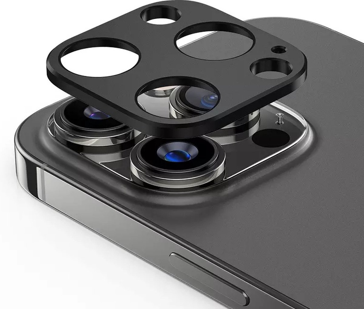 Screenz® - Camera lens protector voor iPhone 13 Pro / 13 Pro Max - Metal Black -... | bol.com