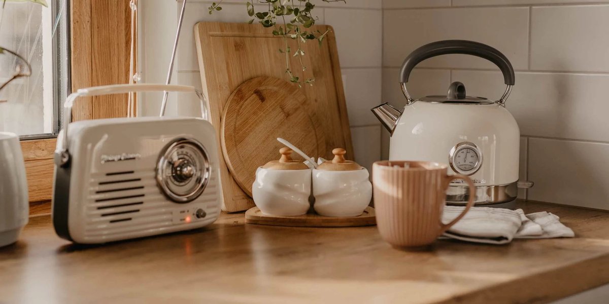 Vintage Cuisine Waterkoker - Retro - Creme - 1,7 Liter - 2200 Watt ...