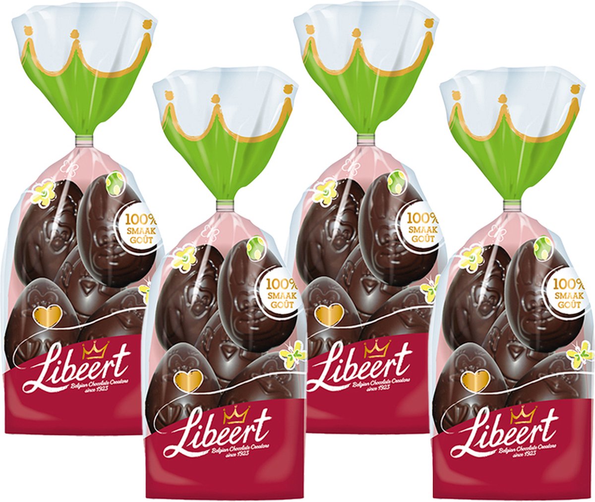 Libeert paaseitjes - pure chocolade - 120g x 4 | bol.com