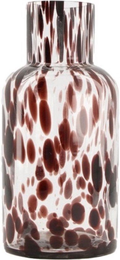 Moederdag - Vase Glass ''turtle'' Ø11x23cm Brown | bol.com