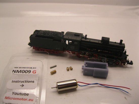 micromotor NM009G motor ombouwset voor Minitrix BR 54.15 DB / DRG, G 3/ ...