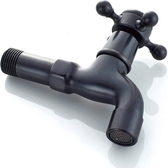 KUNGYO Robinet d'Eau Froide à Poignée Croisée Vintage G1 2 Interface ...