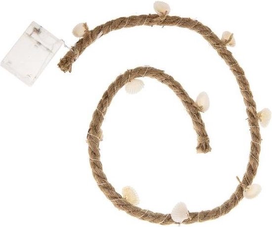 Jute Rope With 20 Led Lights And 10 Shells 100x1.2cm Bo Warm | bol