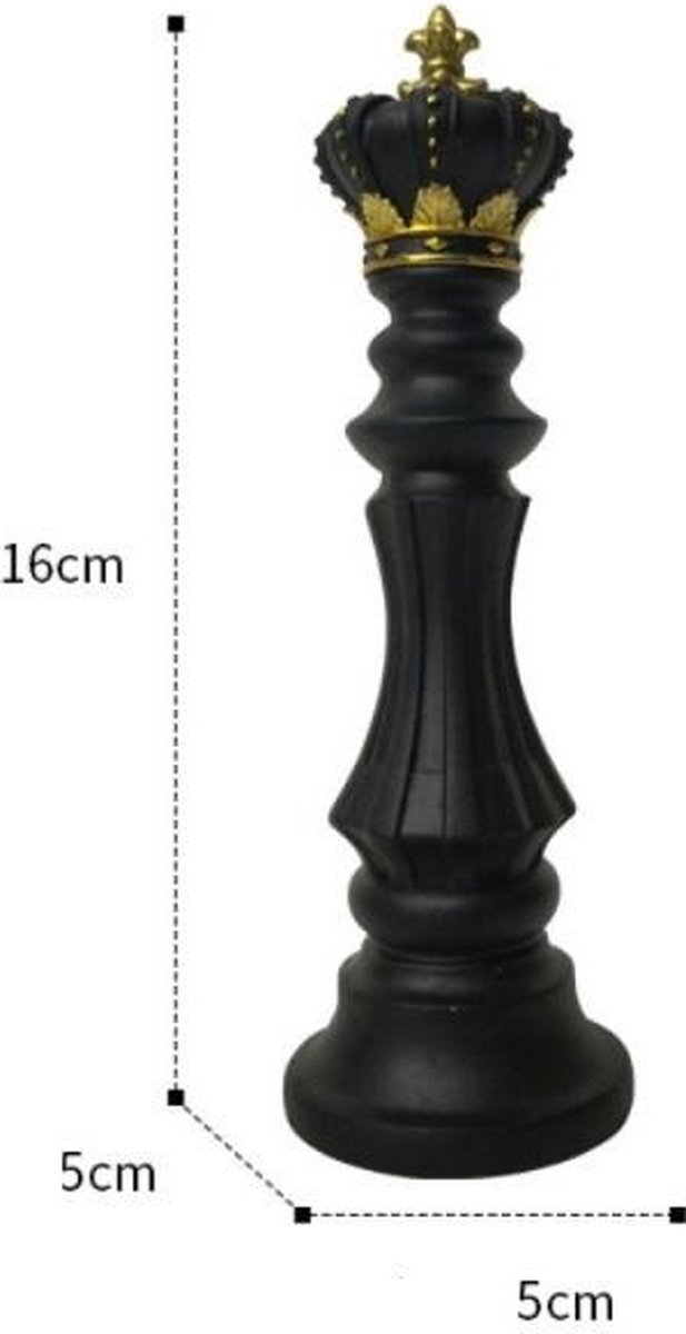 WiseGoods Luxe Schaakstukken Beeld Koning - Schaakspel Beeldje ...
