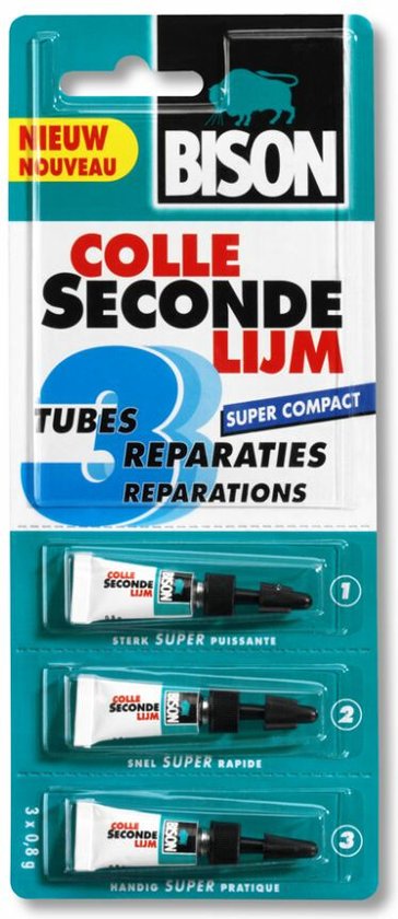 12x Bison Secondelijm Super Compact Tube 3 x 1 gr | bol