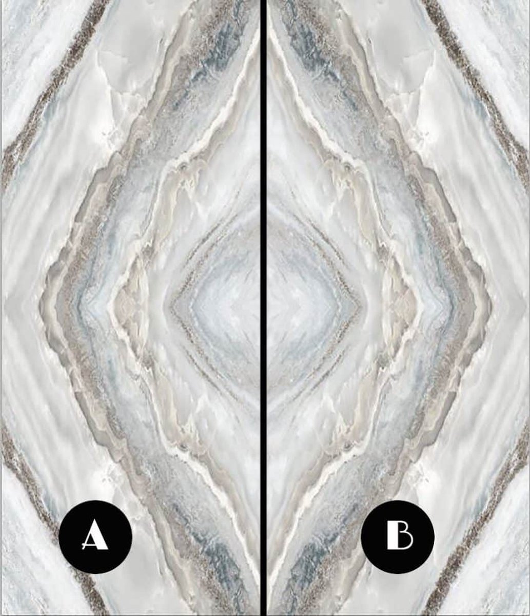 2 x Bookmatch Marmer - Marmerlook wandpanelen - 122 * 260 cm - Badkamer - Keuken -... | bol.com