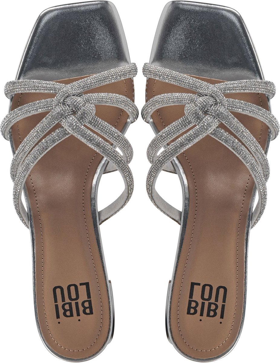BiBi Lou Slippers Vrouwen - 864Z00 - Maat 37 - Zilver | bol.com