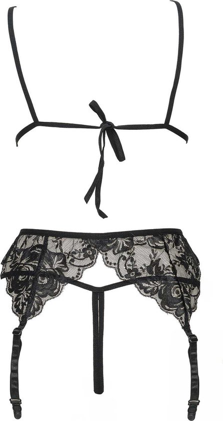 Christine le Duc - 3 delige BH set Axelle -Maat S - zwart | bol.com