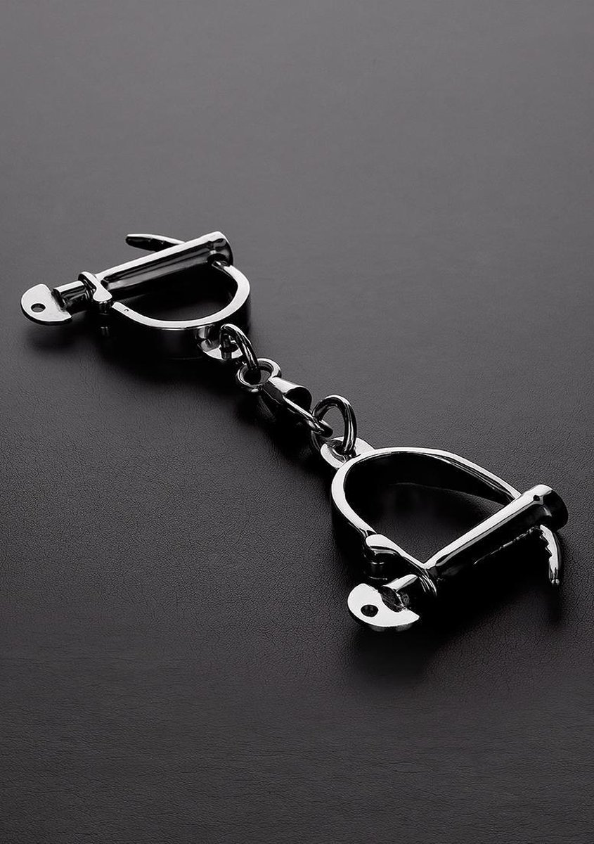 Adjustable Darby Style Handcuffs - Handcuffs - Shots - Steel - silver ...