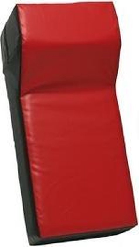 Trap/stootkussen met hoek 75 x 35 x 25-15 cm Zwart/rood | bol