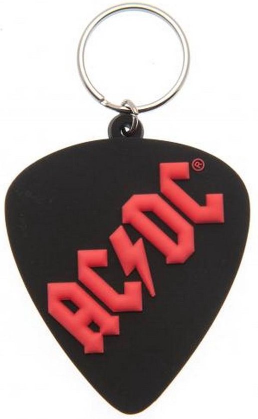 AC/DC Rubber sleutelhanger plectrum vorm | bol