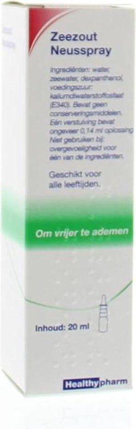 Healthypharm Zeezout - 20 ml - Neusspray | bol