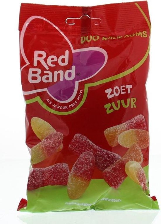 Red Band Duo winegums zoet/zuur 166g | bol.com
