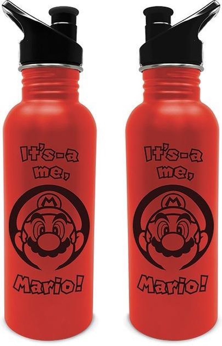 Nintendo Super Mario Bros. - "It's Me Mario" Rode Kantine Drinkfles ...
