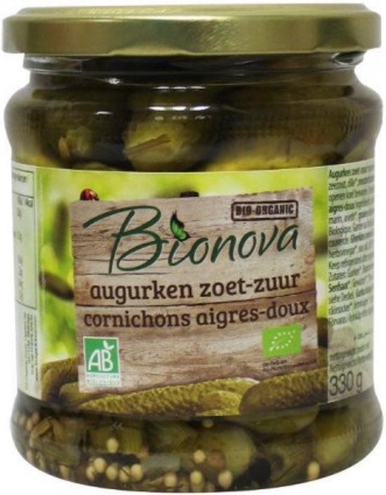 Bionova Augurken zoet zuur 330 gram | bol