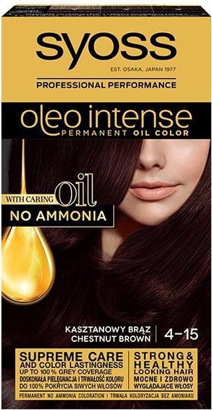 Syoss - Oleo Intense Hair Dye Permanently Coloring From Oils 4-15 ...