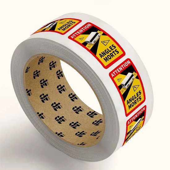 Dode hoek stickers bus op rol - 25 x 17 cm - 105 stickers per rol | bol