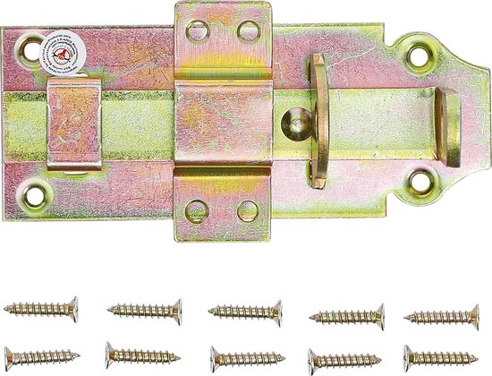 Roestvrijstalen Schuifgrendel 125 x 50 mm - Solide Deurslot voor Binnen ...
