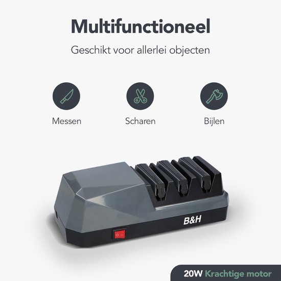 Premium Elektrische Messenslijper – 3-traps Systeem met Diamant ...