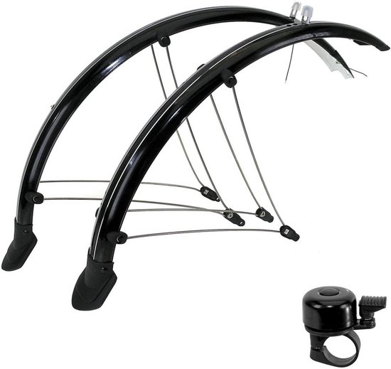 Set Fenders Fiets 20 Inch Zwart Inclusief Fietsbel - Universele Montage ...