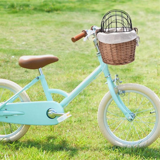 Rieten Fietsmand voor Hond of Kat - Afneembare Bench voor Fiets | bol