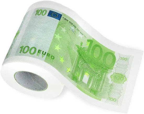 Grappig Toiletpapier met Eurobiljet Opdruk - 3-laags Verrassing voor ...